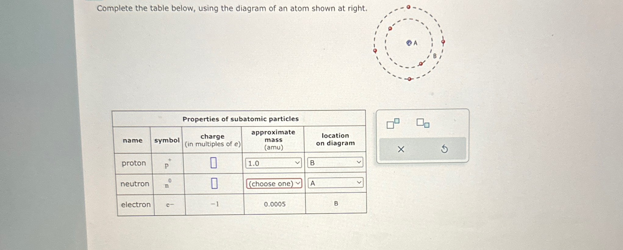 Solved Complete the table below, using the diagram of an | Chegg.com