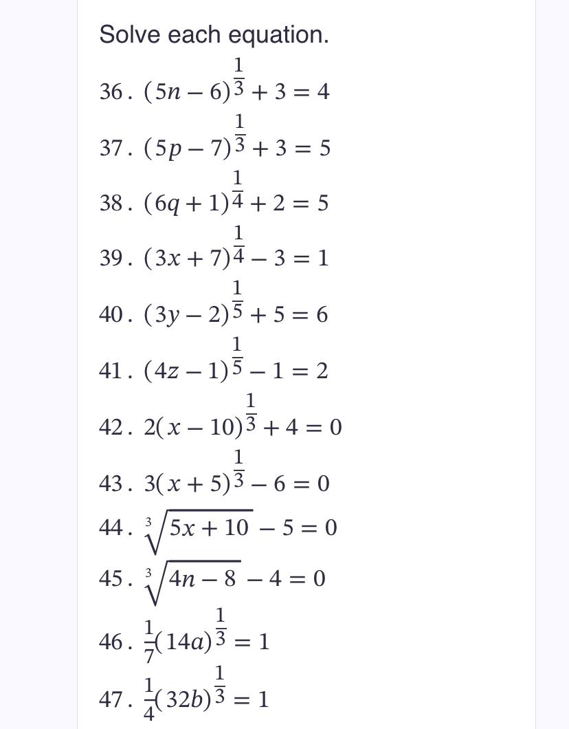 Solved Solve each | Chegg.com