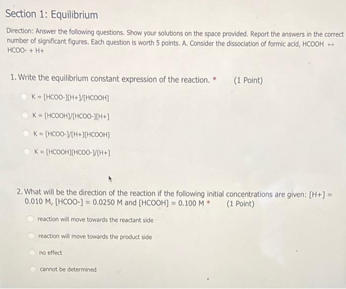 Solved Direction Answer The Following Questions Show Your
