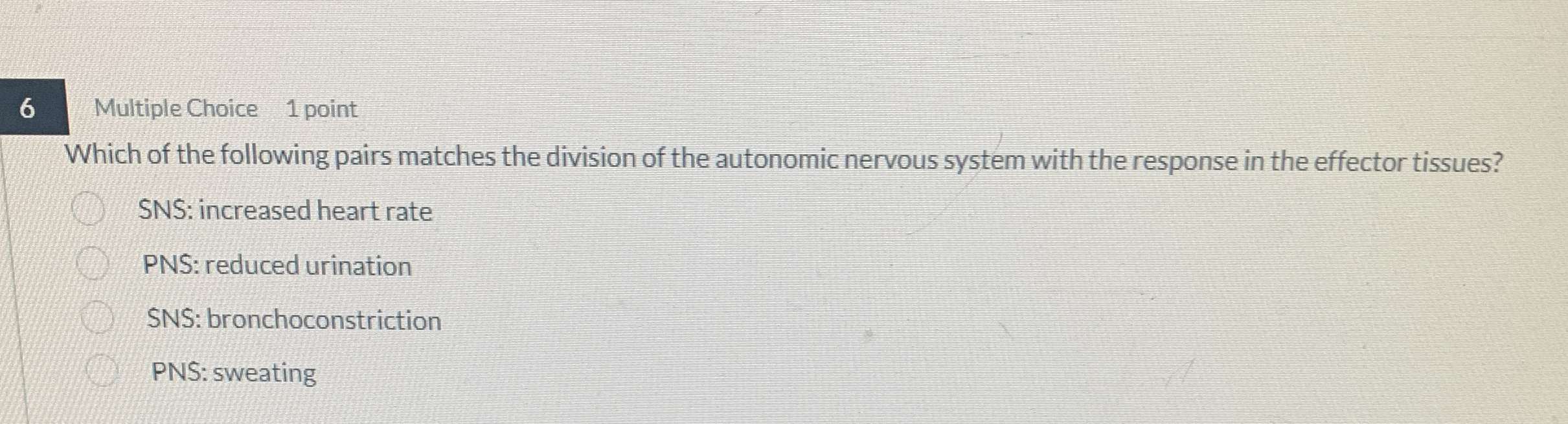 6Multiple Choice 1 ﻿pointWhich of the following pairs | Chegg.com