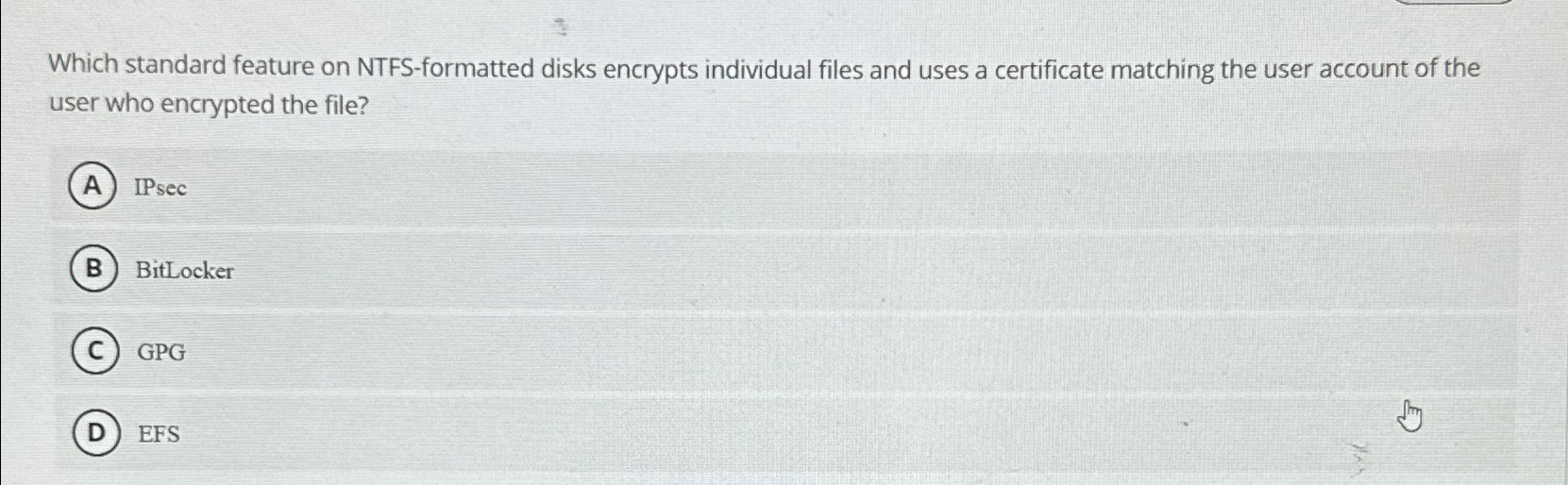 Solved Which standard feature on NTFS-formatted disks | Chegg.com
