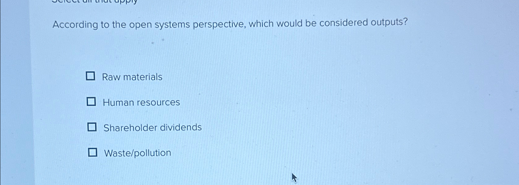 Solved According to the open systems perspective, which | Chegg.com