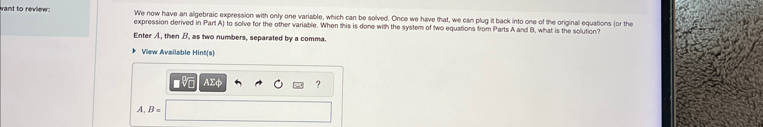 Solved vant to review:vant to review:We now have an | Chegg.com