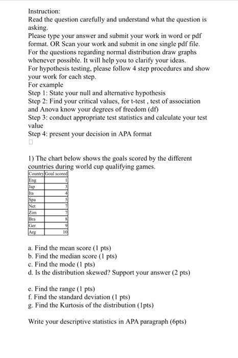 Solved Instruction: Read the question carefully and | Chegg.com