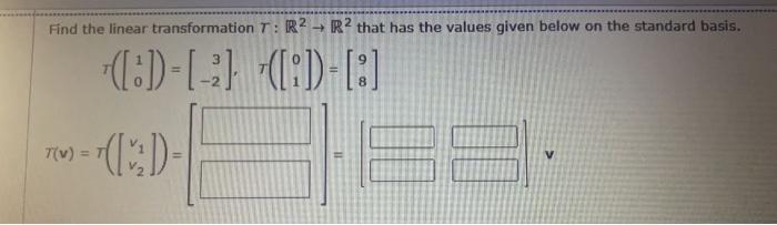 Solved Find the linear transformation T: R2 + R2 that has | Chegg.com