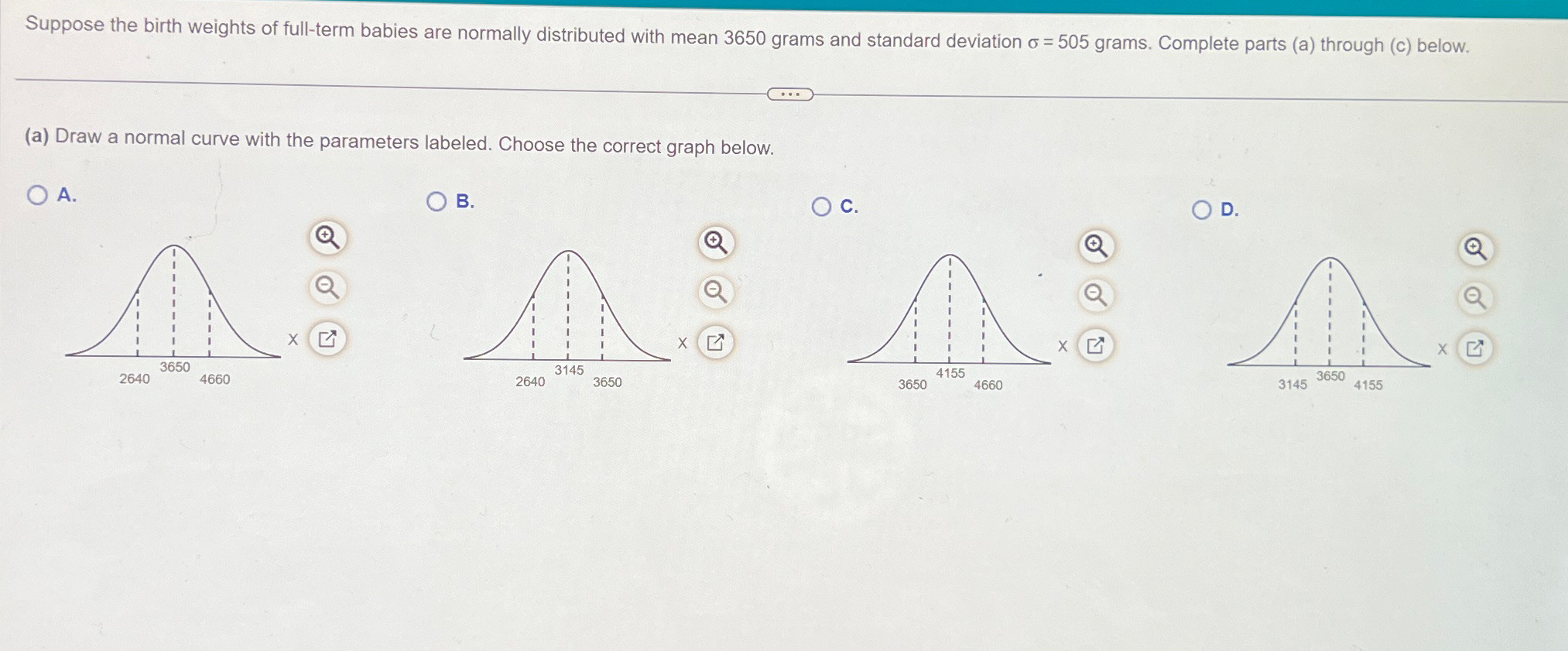 Solved Suppose the birth weights of full-term babies are | Chegg.com