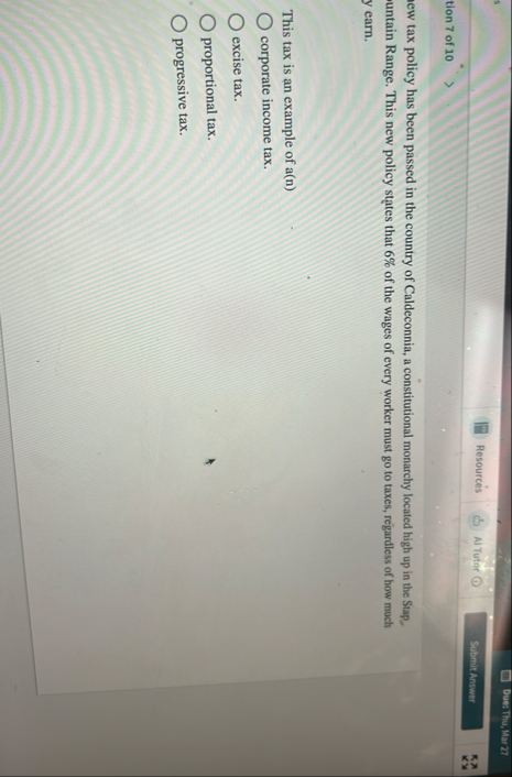 Solved Duen Thu, Mar 27ResourcesAl TutorSubmit Answertion 7 | Chegg.com