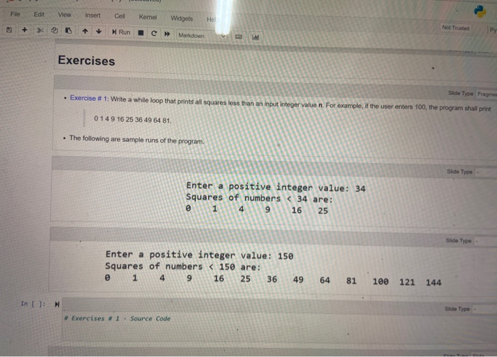 Solved File Edit View Insert Cell Kernel Widgets He + Not | Chegg.com