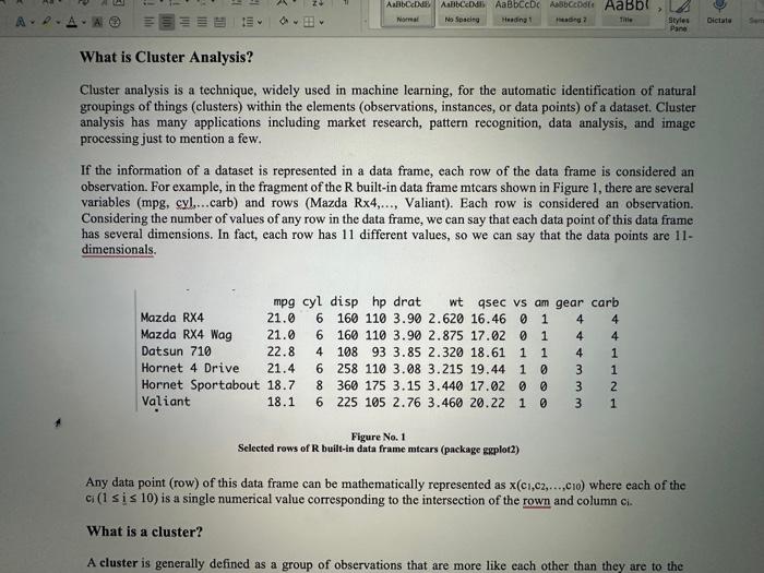 What is Cluster Analysis? Cluster analysis is a | Chegg.com