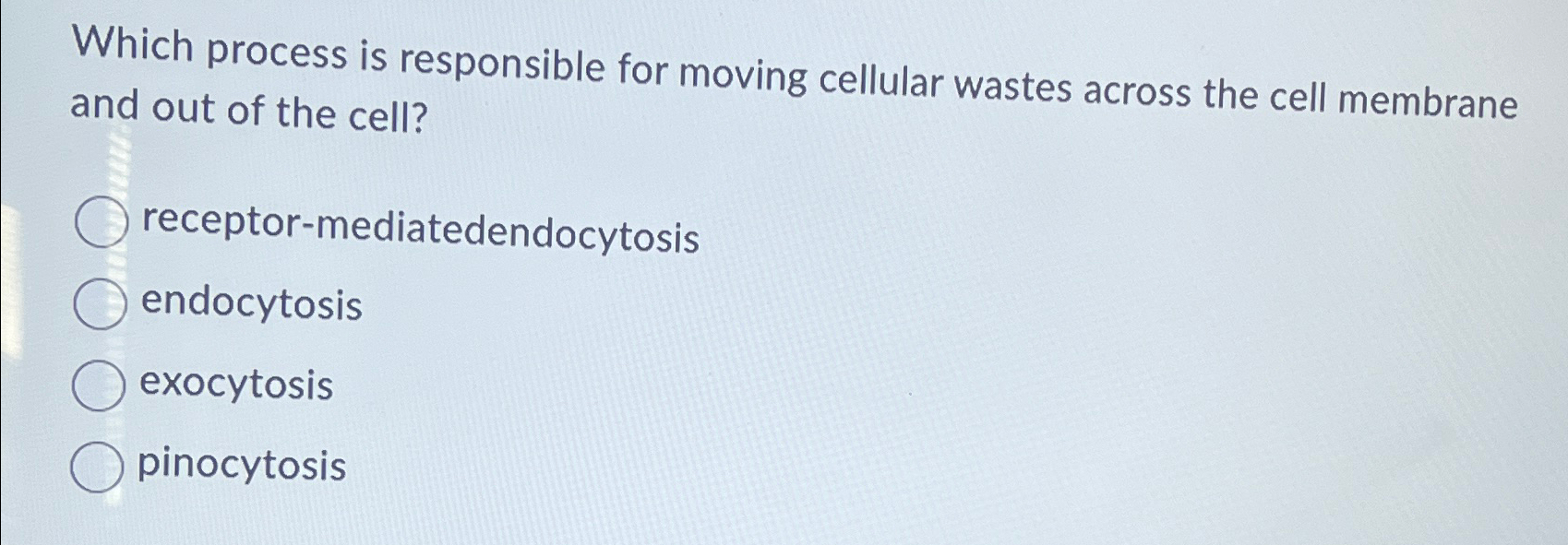 Solved Which process is responsible for moving cellular | Chegg.com