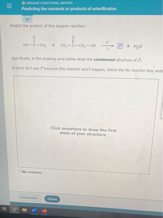Solved ORGANIC FUNCTIONAL GROUPS Predicting the reactants or | Chegg.com