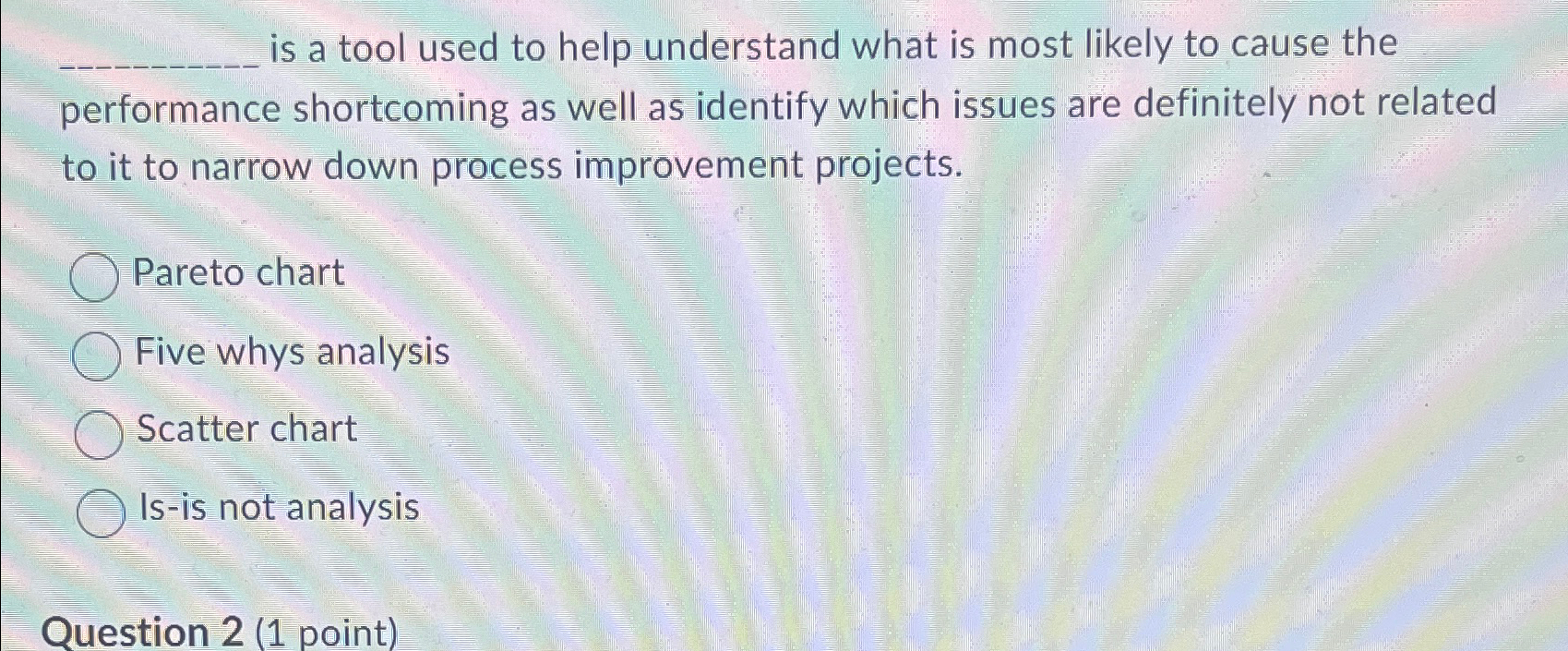 Solved q, ﻿is a tool used to help understand what is most | Chegg.com