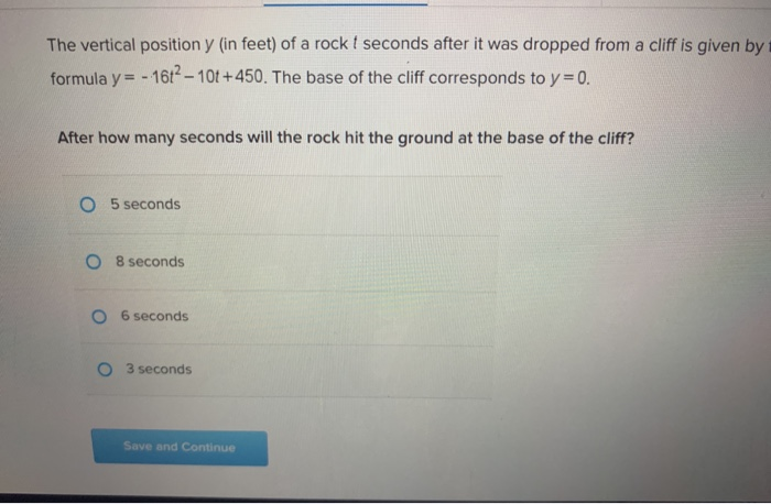 Solved The vertical position y (in feet) of a rockt seconds | Chegg.com