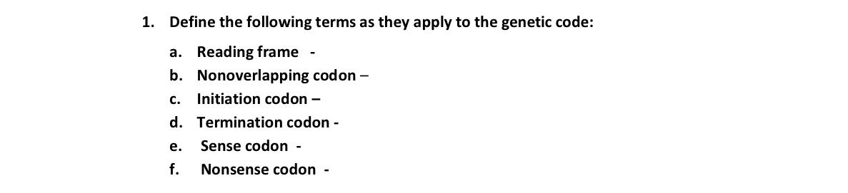 Solved Define the following terms as they apply to the | Chegg.com
