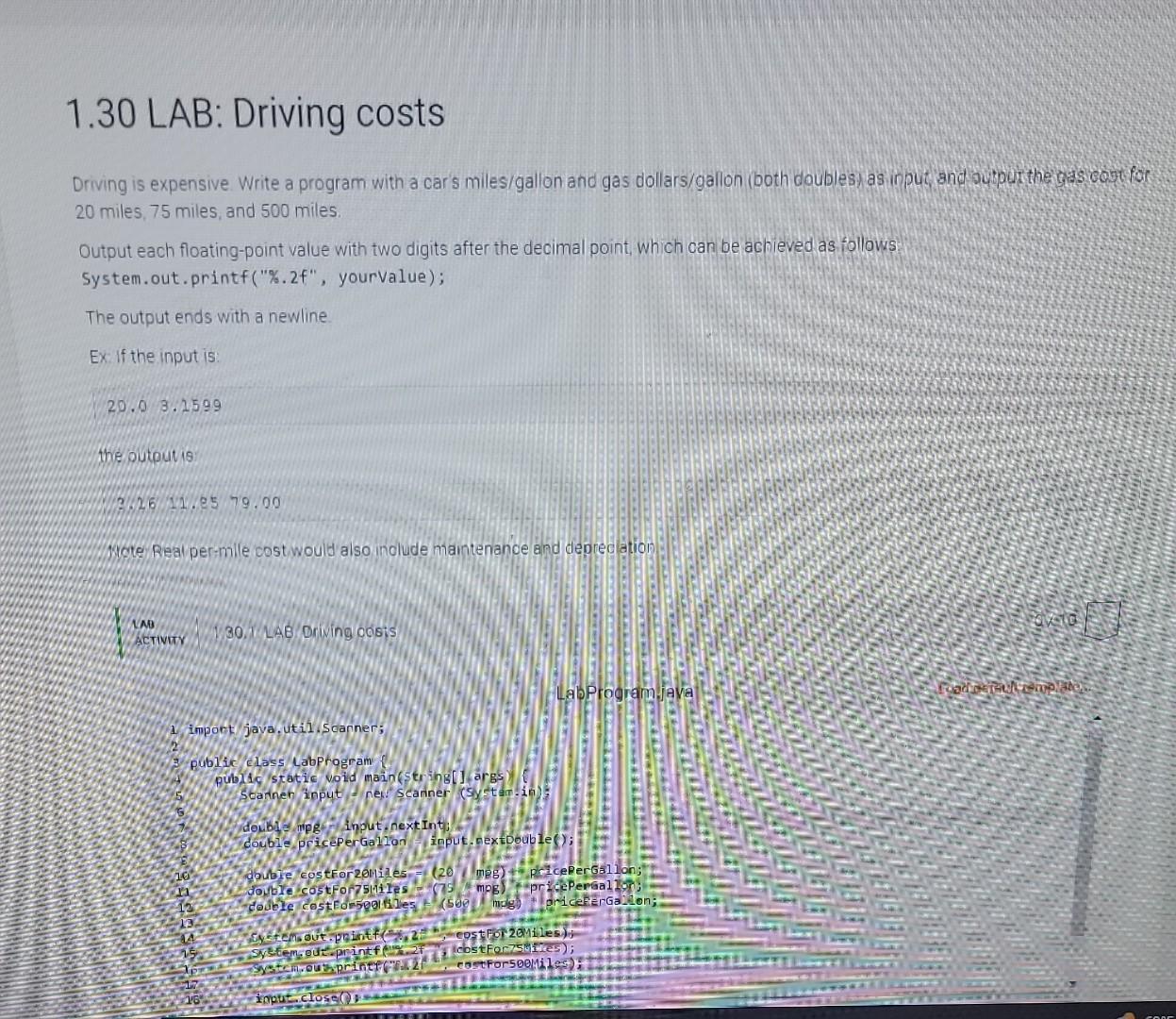Solved Driving is expensive. Write a program with a car s | Chegg.com
