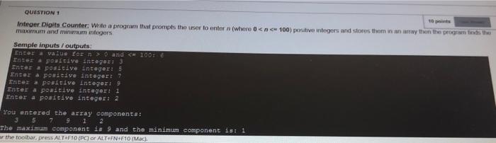 Solved QUESTION 1 Integer Digits Counter: Write a program | Chegg.com