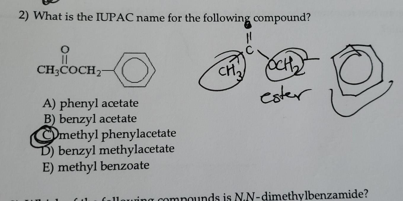 Solved 1) What is the IUPAC name for the following compound? | Chegg.com