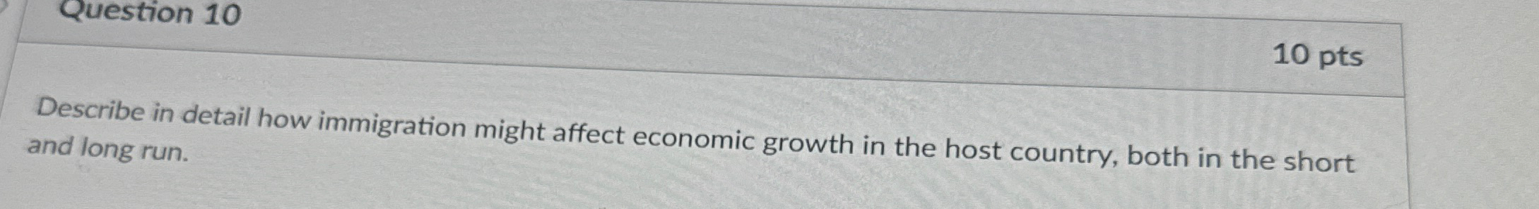 Solved Question 1010 ﻿ptsDescribe in detail how immigration | Chegg.com