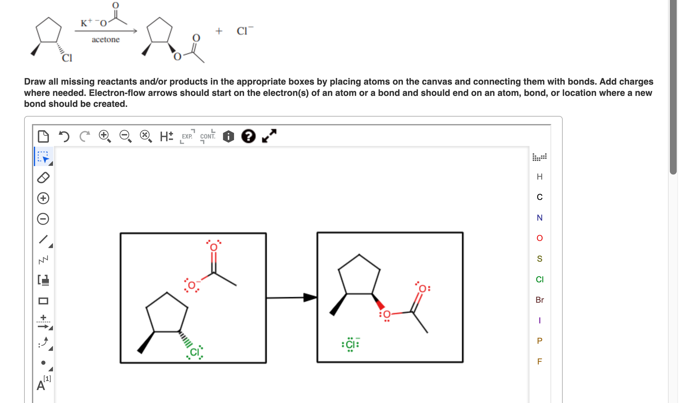 Solved Draw all missing reactants and/or products in the | Chegg.com