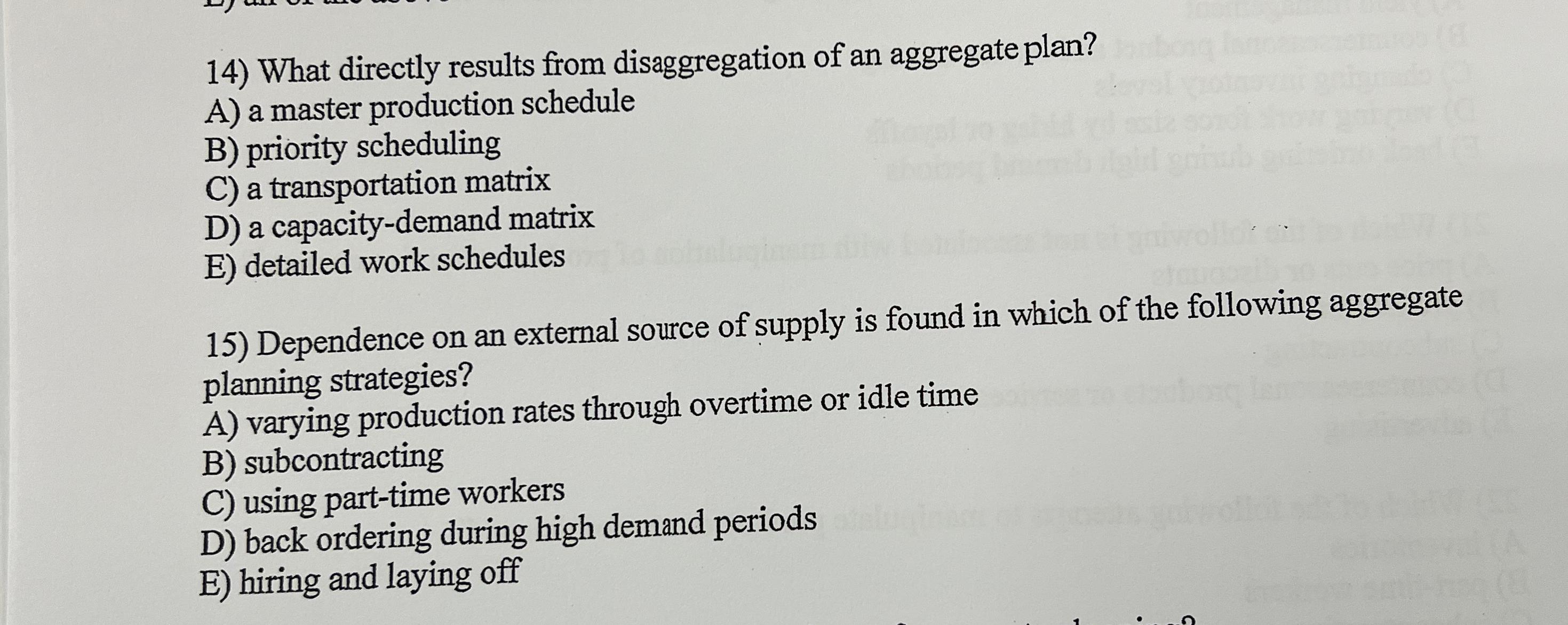 Solved What directly results from disaggregation of an | Chegg.com