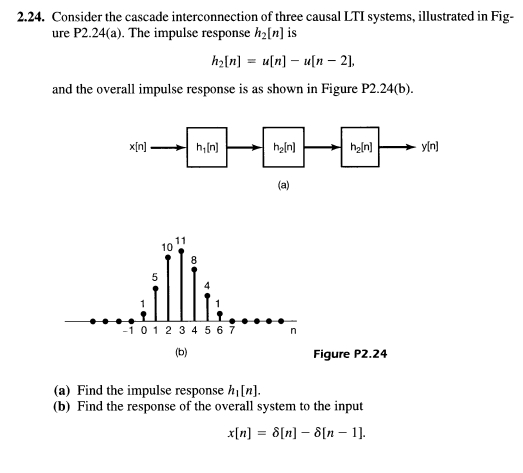 Solved 2.24. ﻿Consider the cascade interconnection of ﻿three | Chegg.com