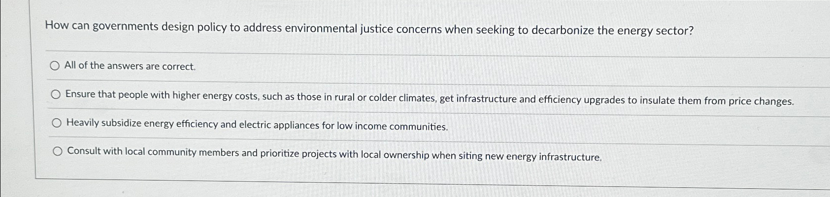 Solved How can governments design policy to address | Chegg.com