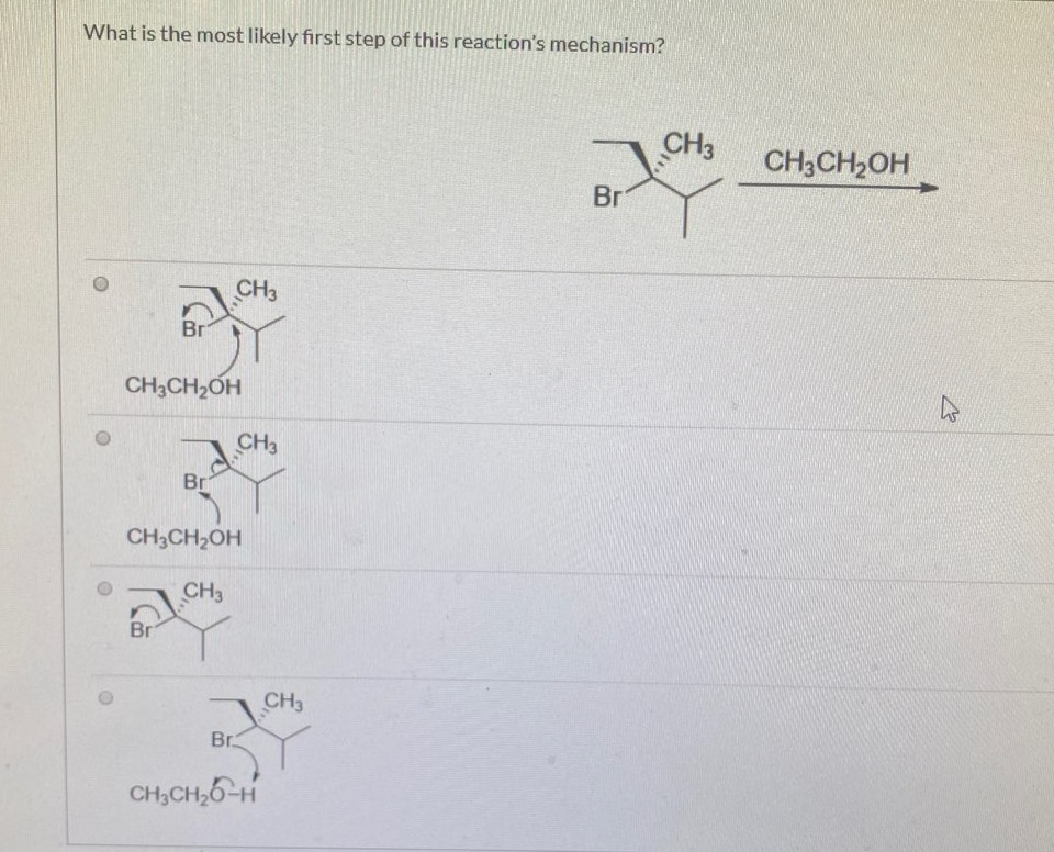 Solved What is the most likely first step of this reaction's | Chegg.com