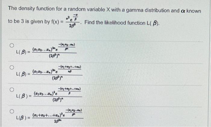 Solved The density function for a random variable X with a | Chegg.com