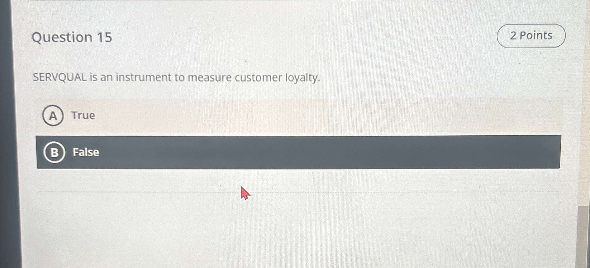 Solved Question 15SERVQUAL is an instrument to measure | Chegg.com