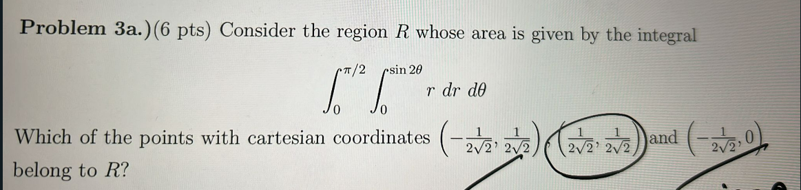 Solved Problem 3a.)(6 ﻿pts) ﻿Consider the region R ﻿whose | Chegg.com