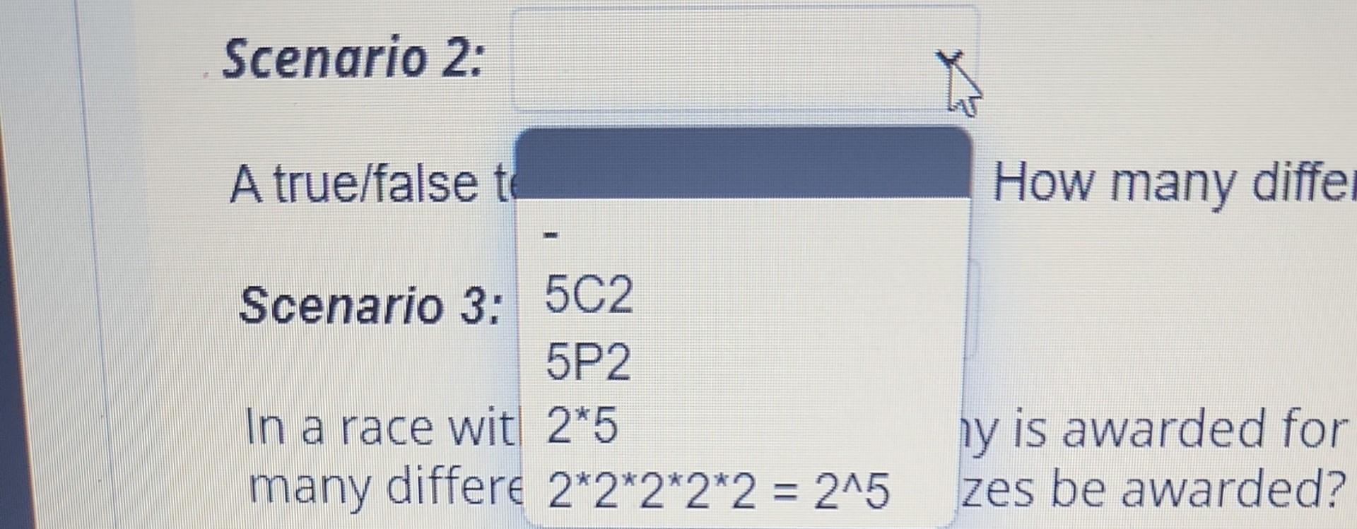 Solved Match each scenario with the counting rule that would | Chegg.com