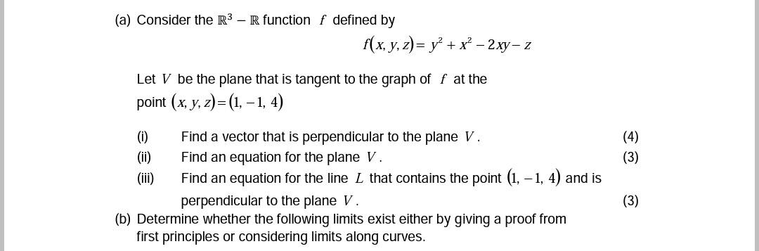 Solved (a) Consider the R3−R function f defined by | Chegg.com
