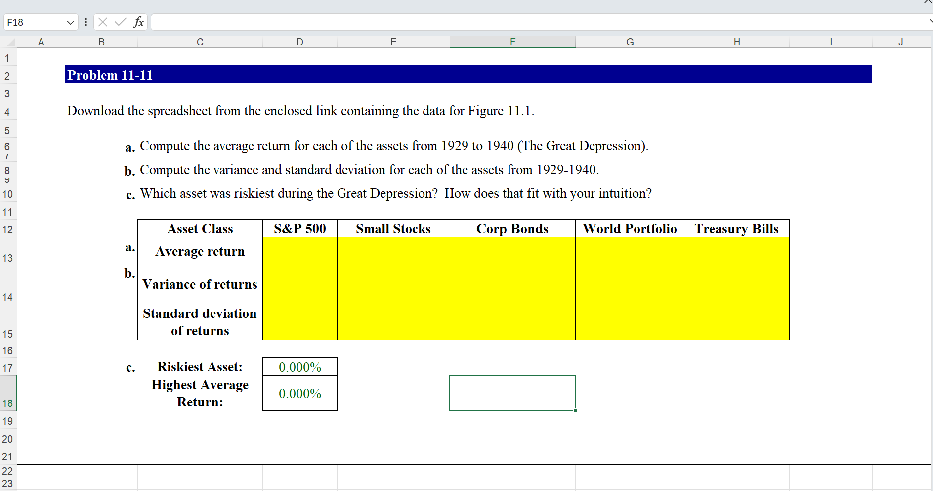 please help me use excel | Chegg.com