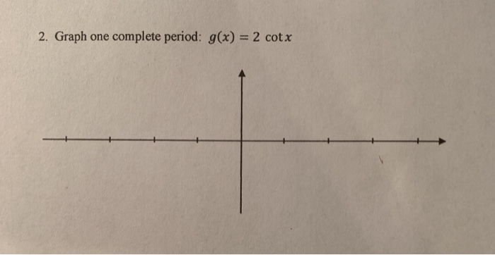 Solved 1. Graph one complete period: f(x) = 4 tanx 2. | Chegg.com