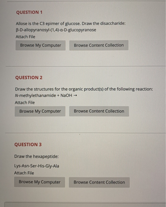 Solved QUESTION 1 Allose is the C3 epimer of glucose. Draw | Chegg.com