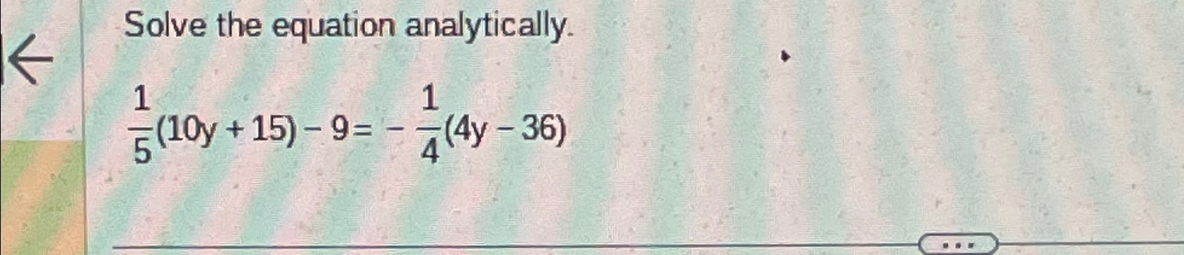 Solved Solve the equation | Chegg.com