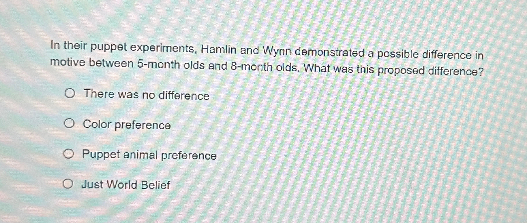 Solved In their puppet experiments, Hamlin and Wynn | Chegg.com