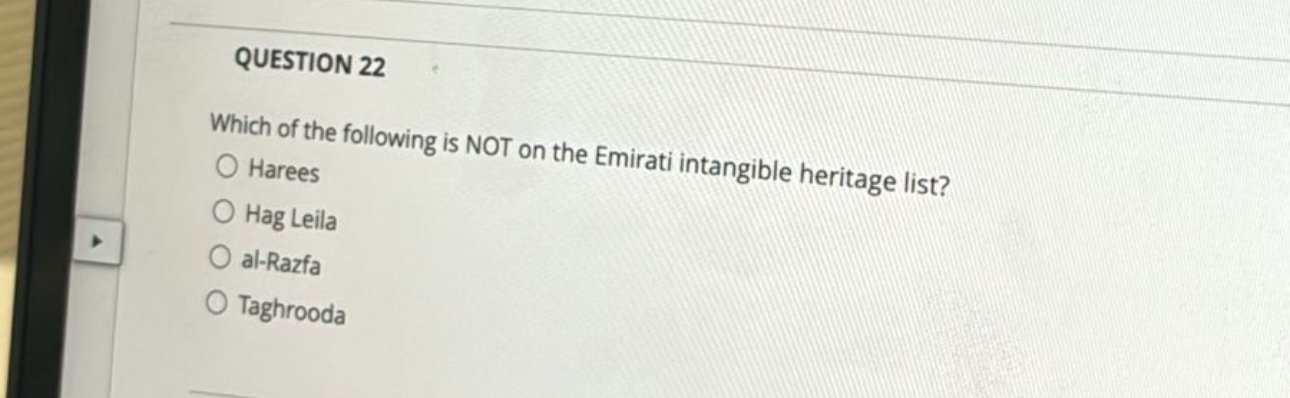 Solved QUESTION 22Which of the following is NOT on the | Chegg.com