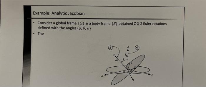 Solved - Consider a global frame {G}& a body frame {B} | Chegg.com