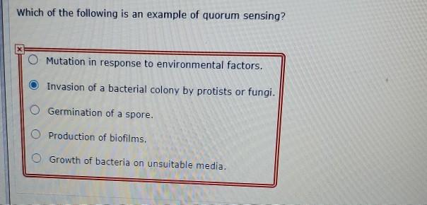 Solved Which of the following is an example of quorum | Chegg.com