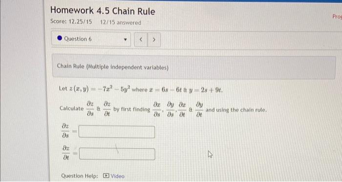 Solved Chain Rule (Multiple independent variables) Let | Chegg.com