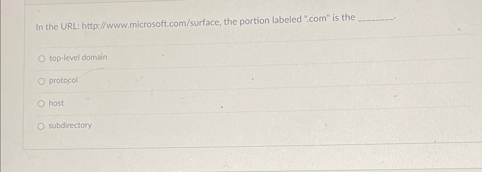 Solved In the URL: http://www.microsoft.com/surface, ﻿the | Chegg.com