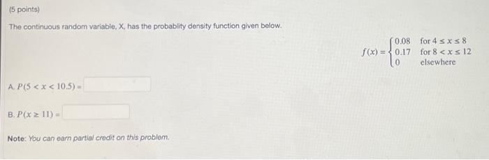 Solved The Continuous Random Variable X Has The Probablity 0096