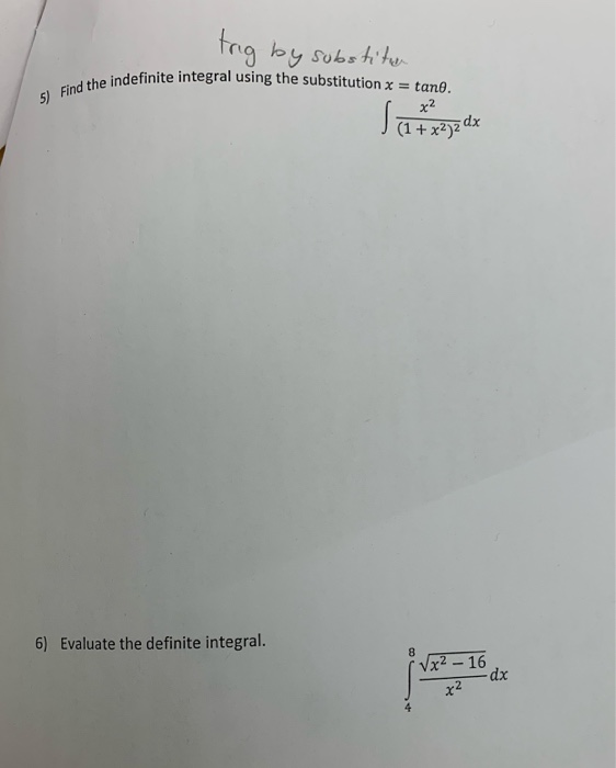 Solved trig 3) Find the indefinite integral. tan®2x sec*2xdx | Chegg.com