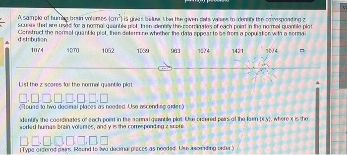 Solved Construct The Normal Quantile Plot A B C Ddo The 