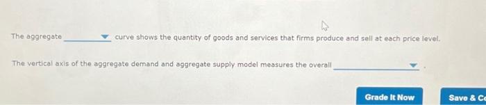 Solved The aggregate 4 curve shows the quantity of goods and | Chegg.com