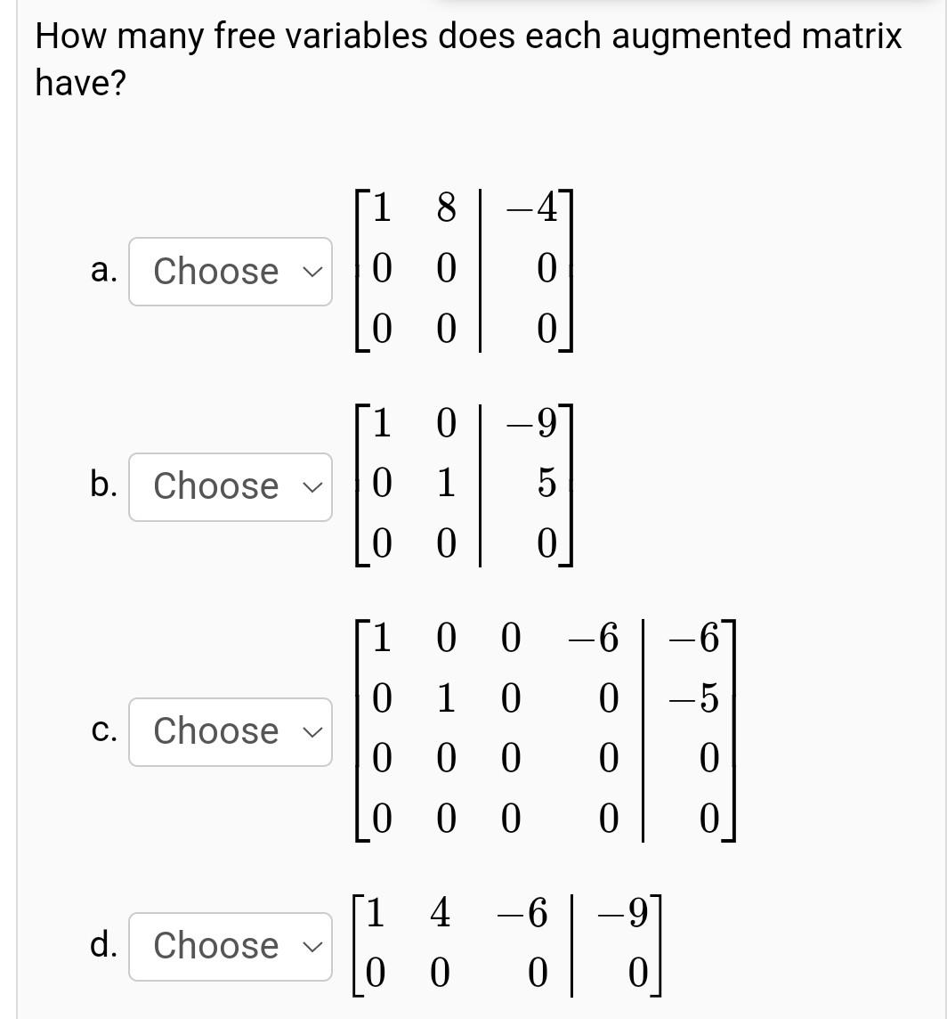 Solved can you please explain the answers and what is a free | Chegg.com