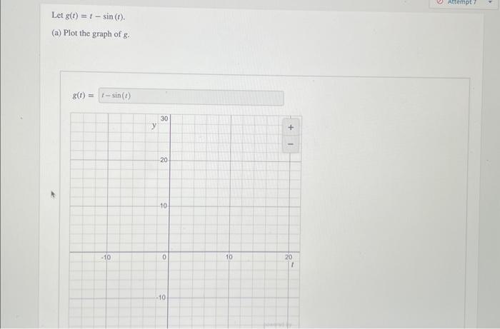 Solved Let g(t)=t−sin(t). (a) Plot the graph of g.(b) | Chegg.com