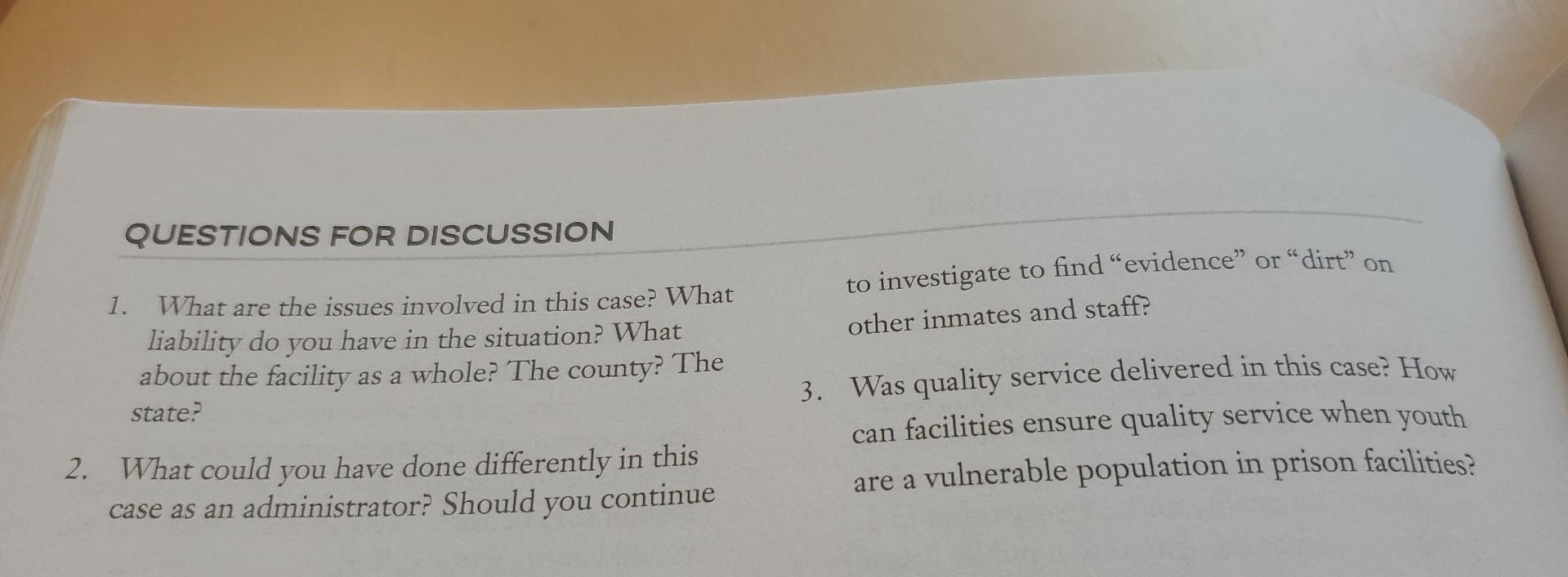 1. What are the issues involved in this case? What to | Chegg.com