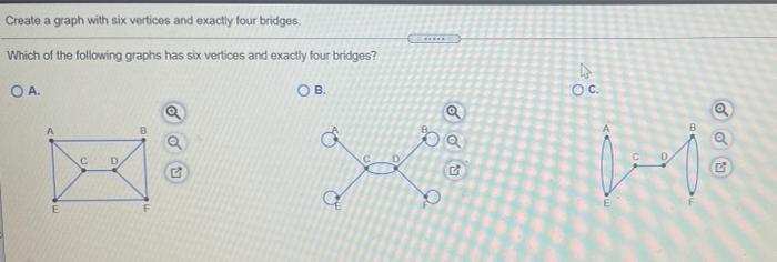 Solved Create a graph with six vertices and exactly four | Chegg.com